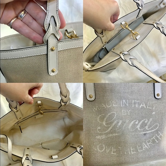 Gucci | Bags | Gucci Craft Shopper In Leather Canvas W Pouch | Poshmark